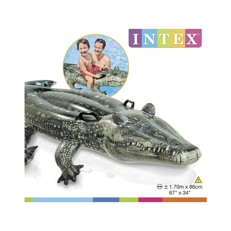 Crocodile Gonflable Intex 57551 De 170x86 Cm | Piscineshorssolweb